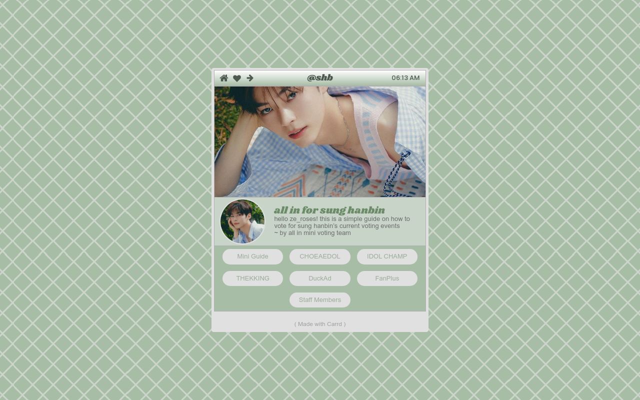 Tutorials on how to Vote for Sung Hanbin